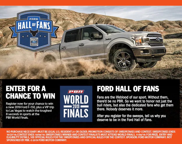 Win a New 2019 Ford F-150 + VIP Trip To Las Vegas for the PBR World ...